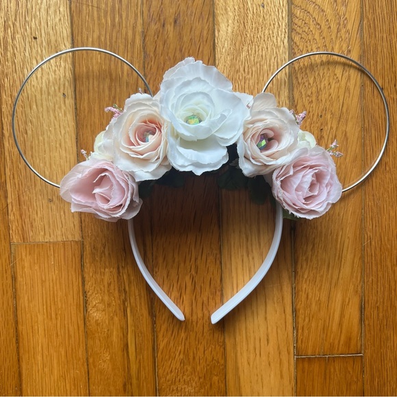 Disney | Accessories | New Disney Wire Ears With Flower Crown | Poshmark